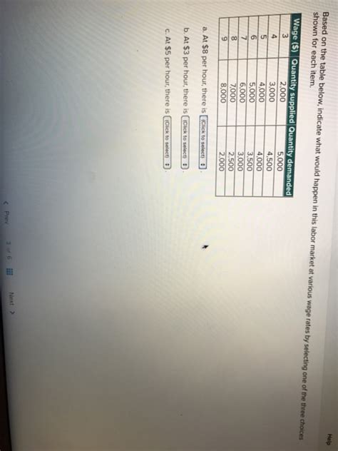 Solved Help Based On The Table Below Indicate What Would