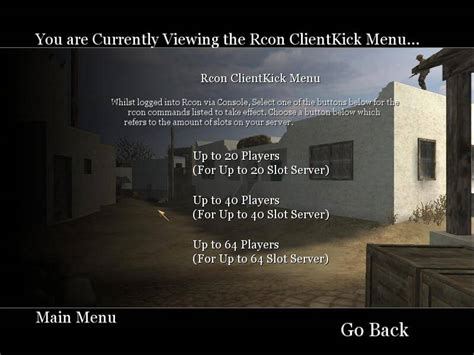 Rcon Menu In Game Call Of Duty 2 GameFront