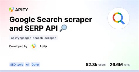 Google Search scraper and SERP API 🔎 · Apify