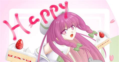 Vtuber はっぴーばーすでー いこい嬢 飴ふらしのイラスト Pixiv