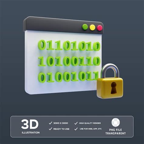 Premium Psd Psd Data Encryption 3d Illustration