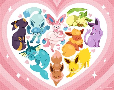 Eeveelutions Chibi Wallpaper
