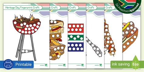 Heritage Day Fingerprint Craft Lehrer Gemacht Twinkl