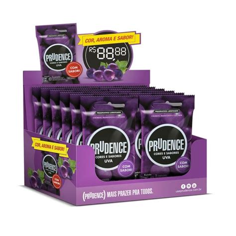 Preservativo Prudence Cores E Sabores Uva Und RB ATACADISTA