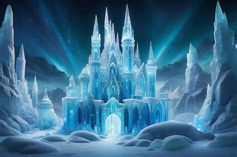 Premium Photo Magical Ice Palace Crystalline Wonders In The Frozen Tundra