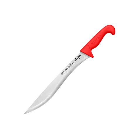 Sultan Pro Kitchen Yatagan Knife 119 Red Handle Samura Knives