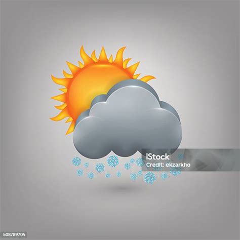 아이콘크기 기상으로 클라우드 일요일 강설 0명에 대한 스톡 벡터 아트 및 기타 이미지 0명 3차원 형태 겨울 Istock