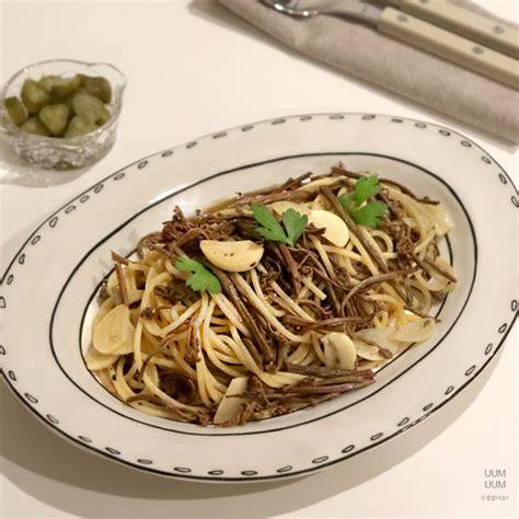 고사리파스타 삶은고사리 오일파스타 레시피 고사리 요리 이색파스타 네이버 블로그