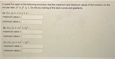 1 Point For Each Of The Following Functions Find Chegg