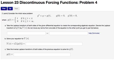 solved lesson 23 discontinuous forcing functions problem 4