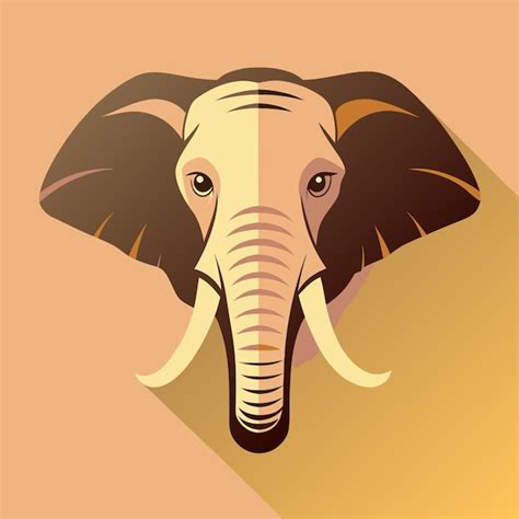 Ilustración artística vectorial de la silueta de un elefante Vector
