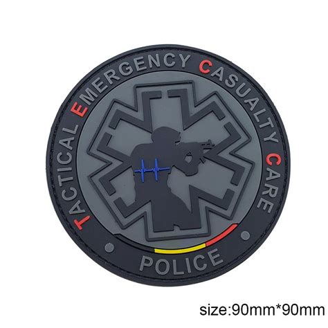 Black Medic Paramedic Tactical Pvc 3d Fastener Patch Ele