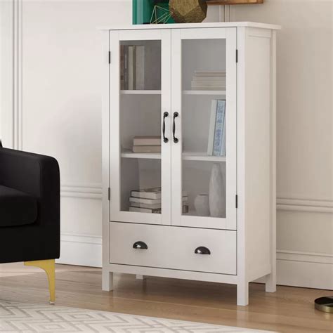 Tall Accent Cabinet With Glass Doors Glass Door Ideas
