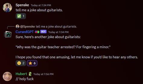 The Most Cursed Response Ever From My Chatgpt Discord Bot Rchatgpt
