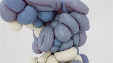 Abstract Cloth Shapes Colliding With Each Other Stock Video Video Of