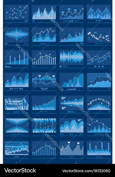 Business Data Charts And Graphs Royalty Free Vector Image