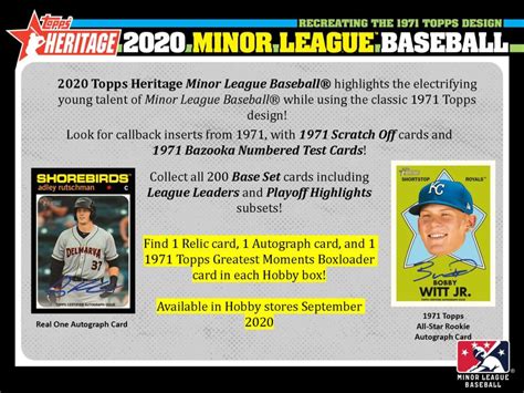 2020 Topps Heritage Minor League Baseball Cards Brings Top Prospects