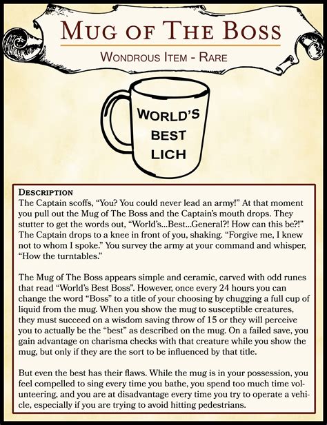 Oc Silly Item Mug Of The Boss Rdnd