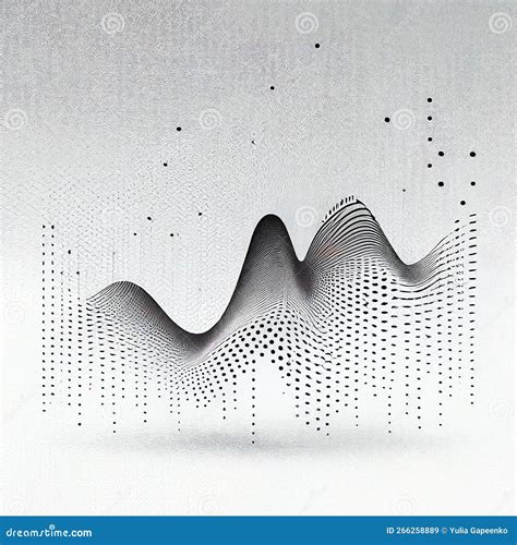 Data Visualization Dynamic Wave Pattern Illustration Generative Ai Stock Illustration