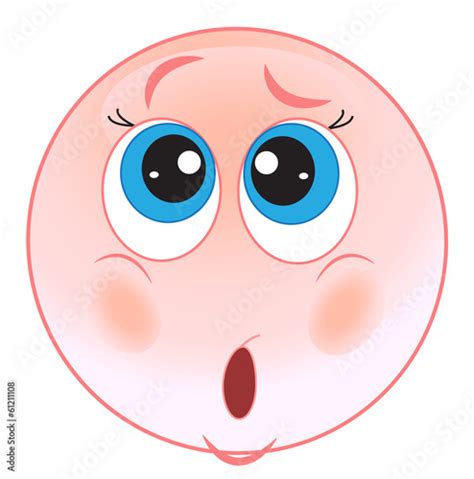 Удивленный смайлик Stock Vector Adobe Stock