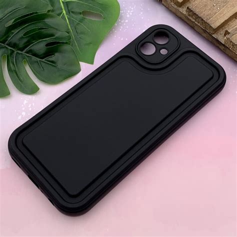 قاب گوشی Galaxy A05 سامسونگ سیلیکونی Solid Case منحنی اسپرت محافظ لنز دار مشکی کد 46154 قاب سنتر