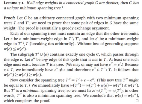 If All Edge Weights Are Distinct Then The Mst Is Unique • Physics Forums