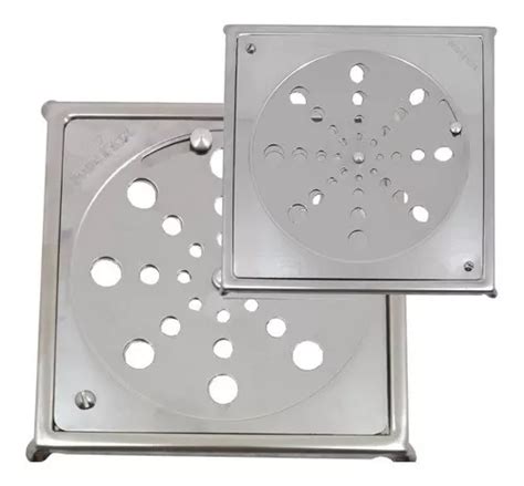 Kit De Rejillas Cuadradas Para Desag E De Acero Inoxidable De Cm Y Cm Mercadolibre