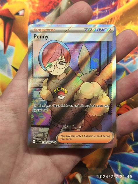Pokemon Karty Tcg Original Kr Sn Karta Full Art Penny Trenerka Aukro