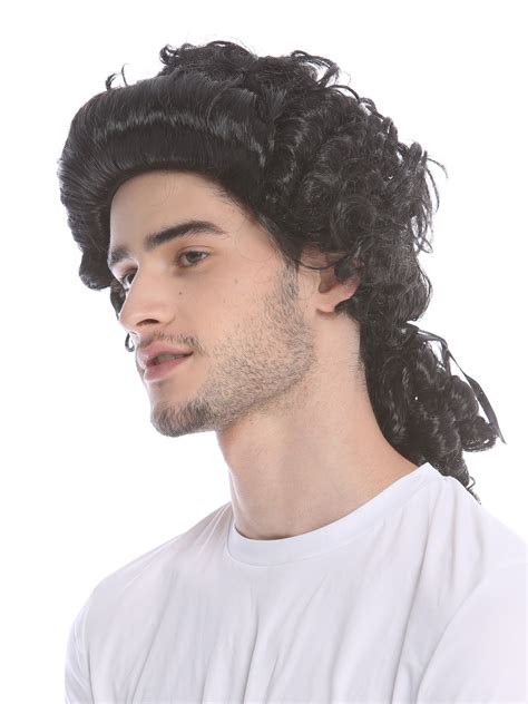 Long Curly Hair Men Ponytail