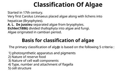 Classification Of Algae Pptx Availablegggggg Pptx