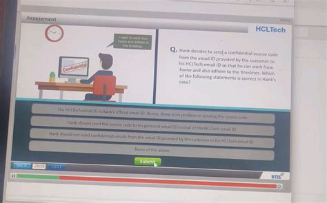 Assessment Menu HCLTech I Want To Work From StudyX