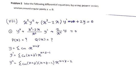 Solved Problem 2 Solve The Following Differential Equations Chegg