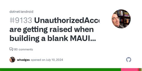 UnauthorizedAccessExceptions Are Getting Raised When Building A Blank