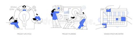 Project Life Cycle Abstract Concept Vector Illustrations Stock Vector