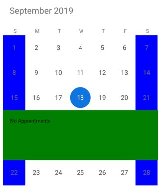 Theming In Xamarin Calendar Control Syncfusion