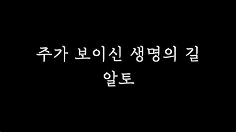 [알토msg] 주가보이신생명의길 알토 연습 Youtube