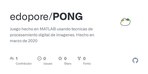Github Edopore Pong Juego Hecho En Matlab Usando Tecnicas De