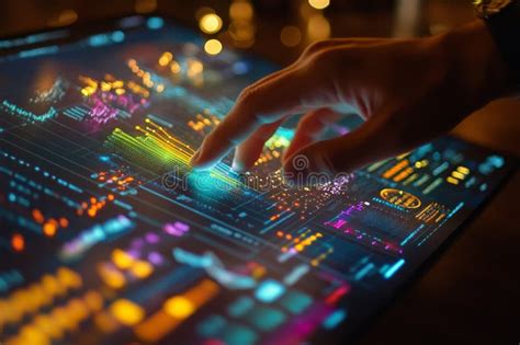 exploring data visualizations on a touchscreen device in a modern