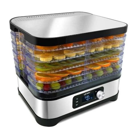 Сушилка для грибов фруктов овощей мяса трав Yoer Vitasave Fd01s 450 Вт 5 уровней Серебристо