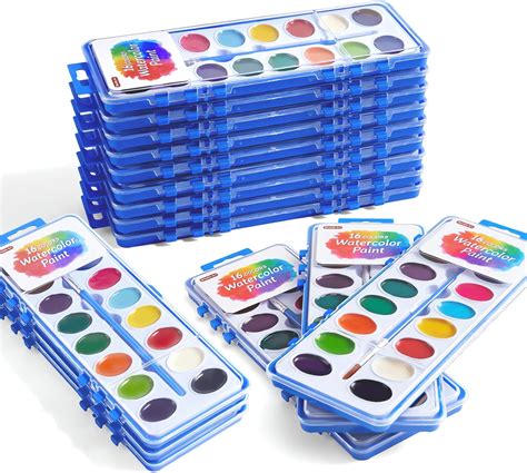 15 Estojo Aquarela 16 Cores Escolar Tinta e Pincel Laváve Elo7