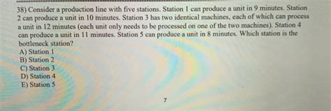 Solved Consider The Simple 3 Station Assembly Line