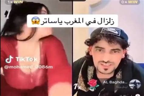 شاهد إصابة فتاة مغربية بالهلع أثناء بث على التيك توك لحظة وقوع الزلزال