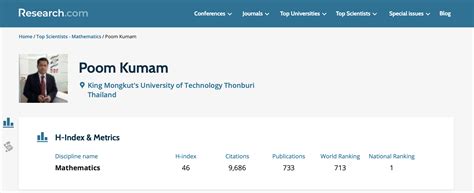 Professor Poom Kumam Is Only One Thailand Of The Top Mathematics