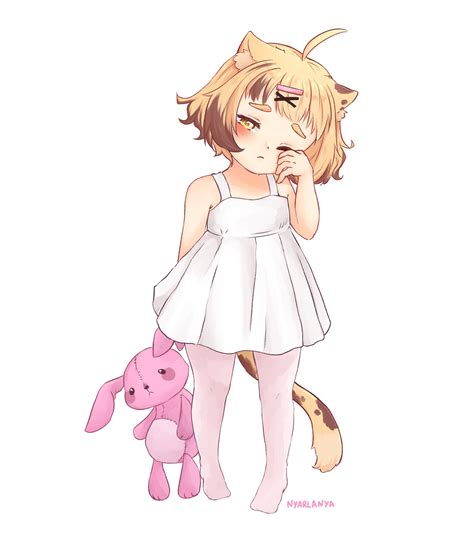Sleepy Neko Girl By Nyarlanya On Deviantart