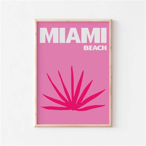 Pink Miami Beach Art Print Posterami