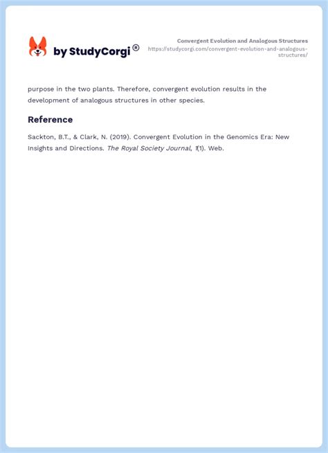 Convergent Evolution And Analogous Structures Free Essay Example