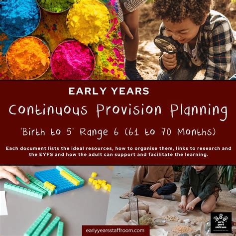 Continuous Provision Planning ‘birth To 5 Range 6 61 To 70 Months