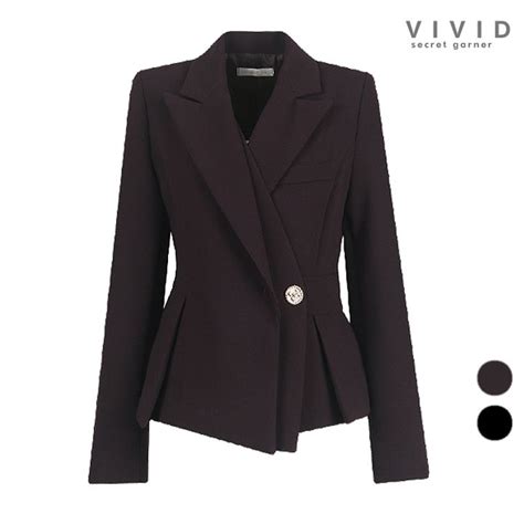 포스티 Vivid 여성 허리 단추비죠 가을봄 정장자켓