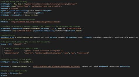 Quick Start Scom Rest Api — Cookdown