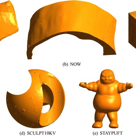 Example Meshes For Comparison The Meshes Are Rendered Using The Open